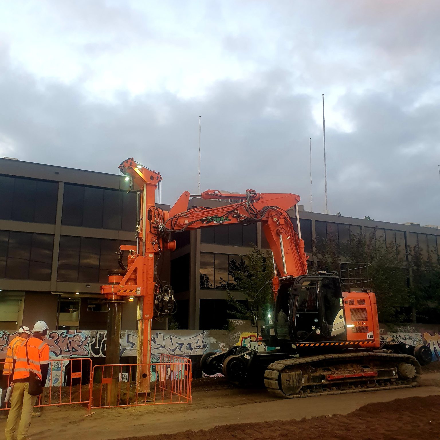 Drill Rig at Toorak Road Level Crossing Removal Project - Jordan Rail